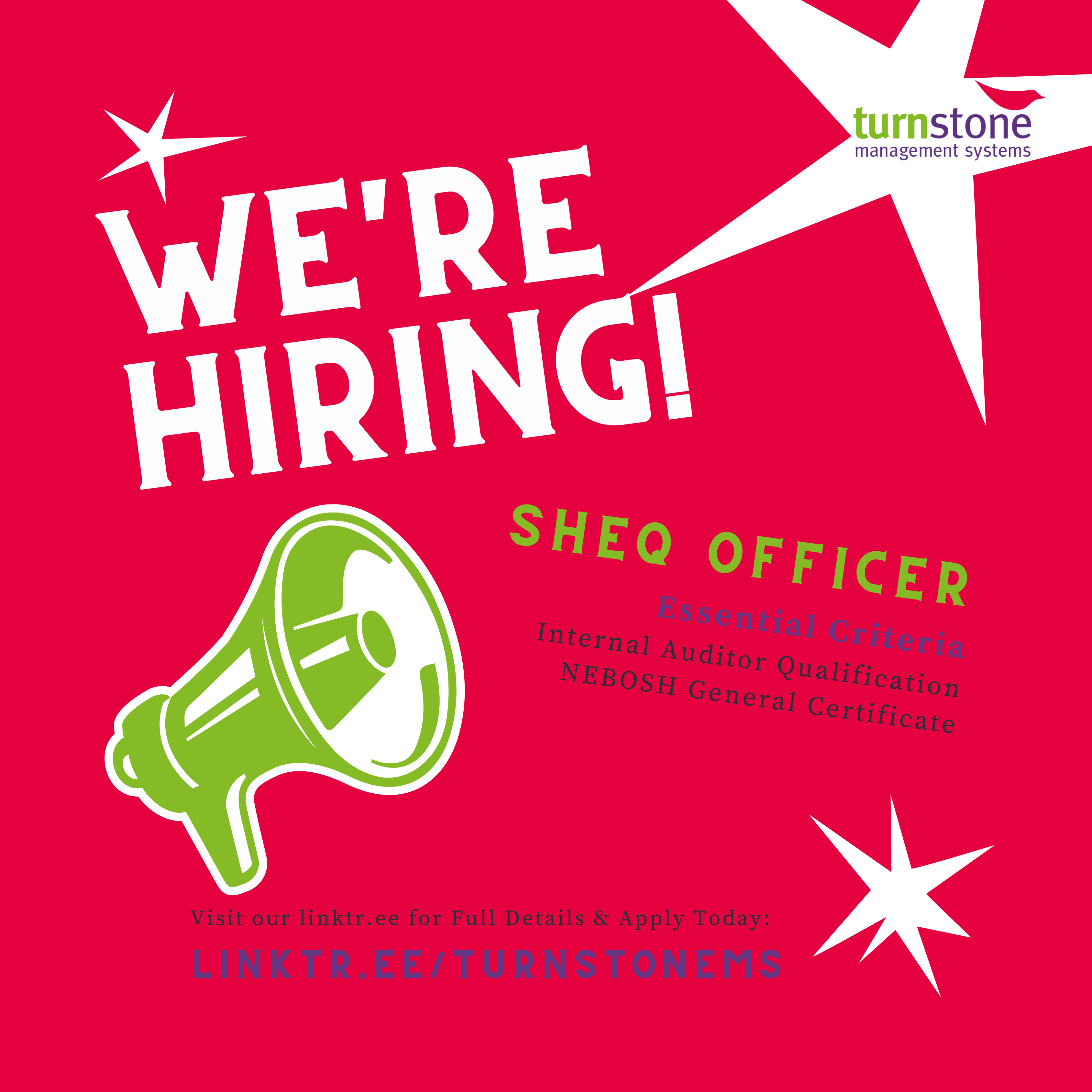 Job Opportunity - SHEQ Officer - Turnstone